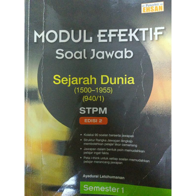 Modul Efektif Soal Jawab Sejarah Dunia Stpm Sem 1 Shopee Malaysia Riset