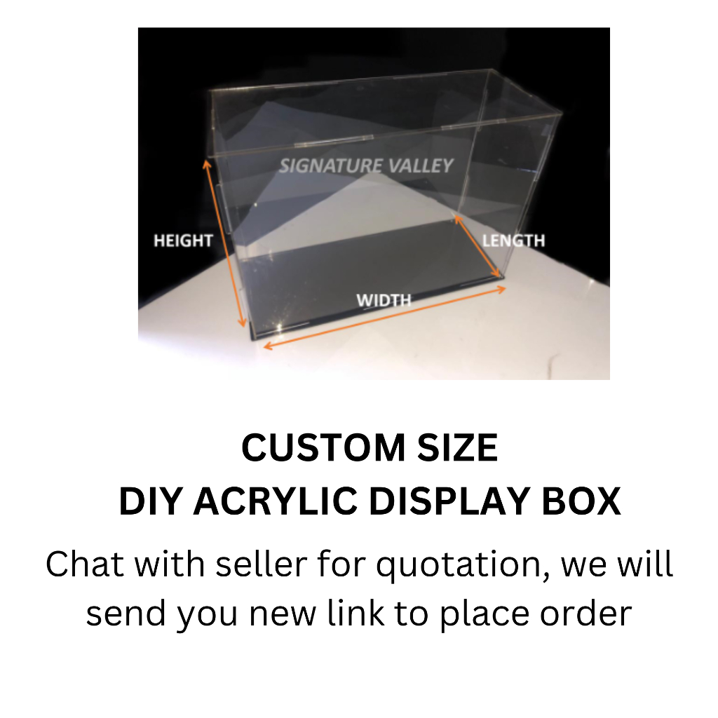 Custom size acrylic display box 360mm (w) x 65mm (d) x 200mm (h ...