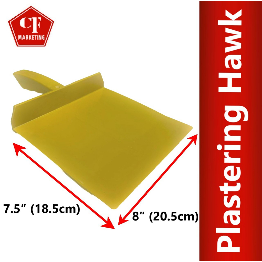 Hard Plastic Cement Mortar Plastering Hawk Trowel (Smooth Handle ...