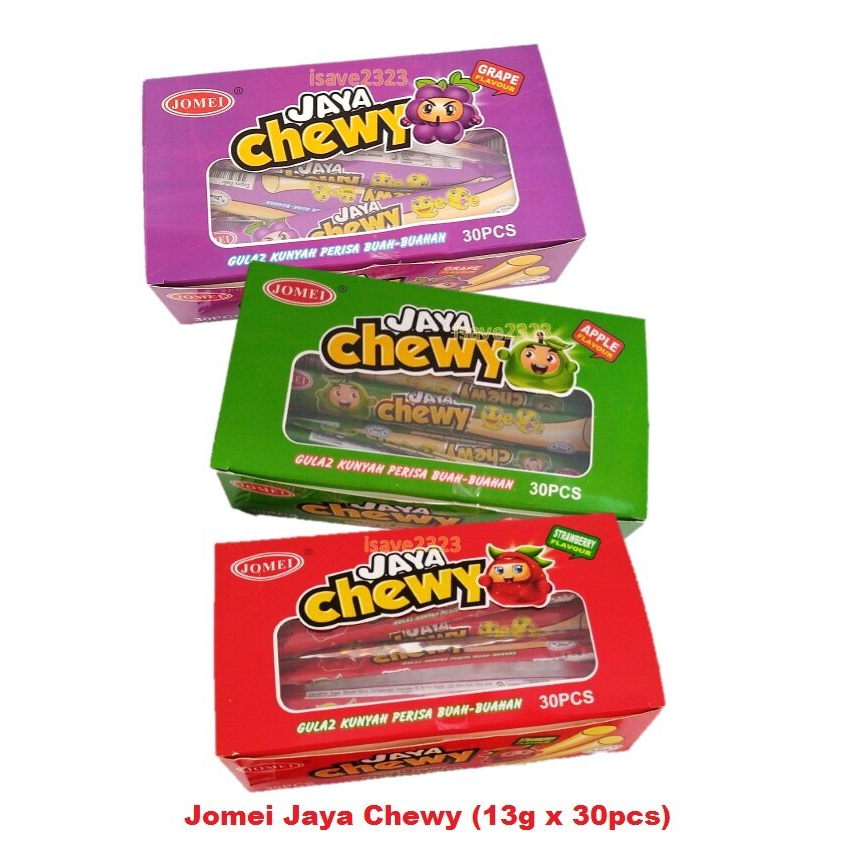 30 Pcs Jaya Chewy Apple / Grape / Strawberry Candy Gula Gula Kunyah ...