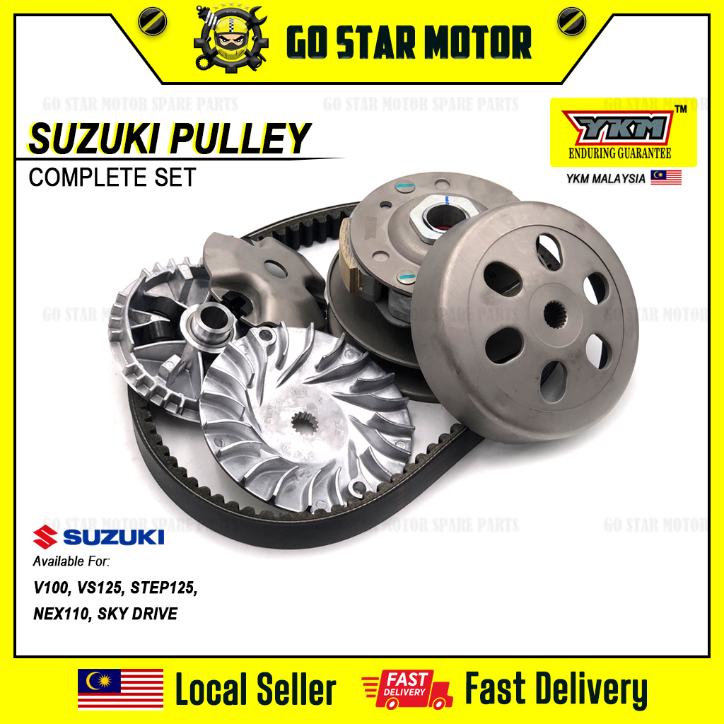 SUZUKI Pulley Complete Set YKM Front & Rear V Belt Puller V100 VS125 ...