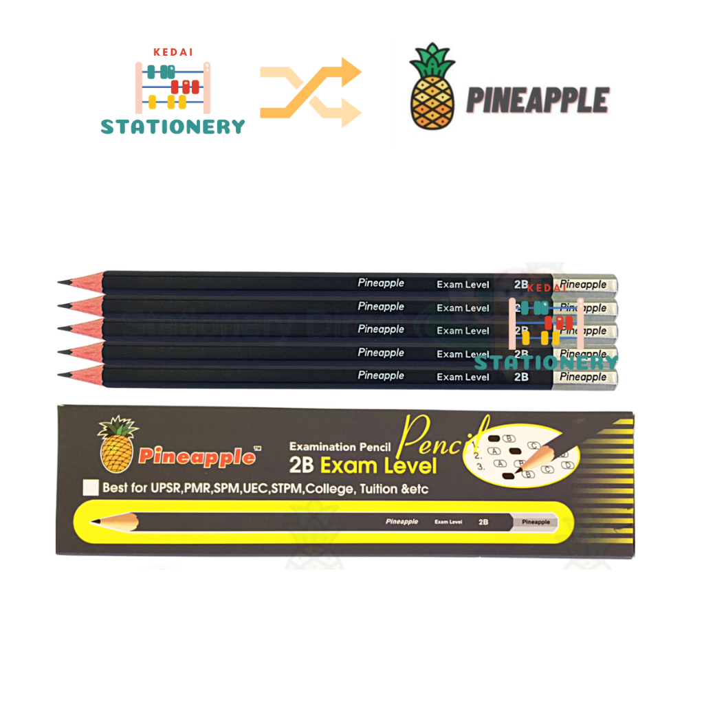 Pineapple 2B Pencil Exam Grade | Shopee Malaysia