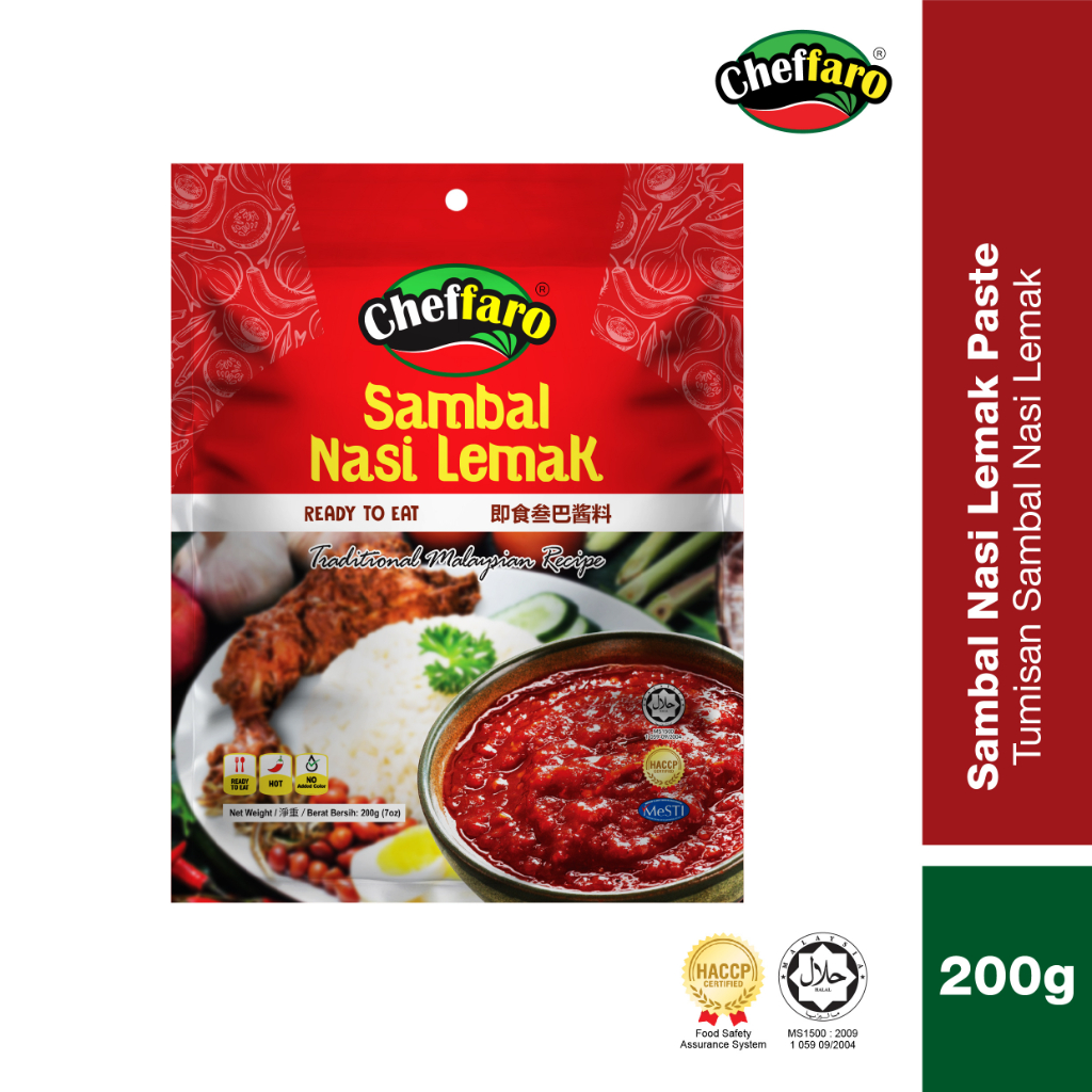Cheffaro Ready To Eat Sambal Nasi Lemak Paste (200g) | Shopee Malaysia
