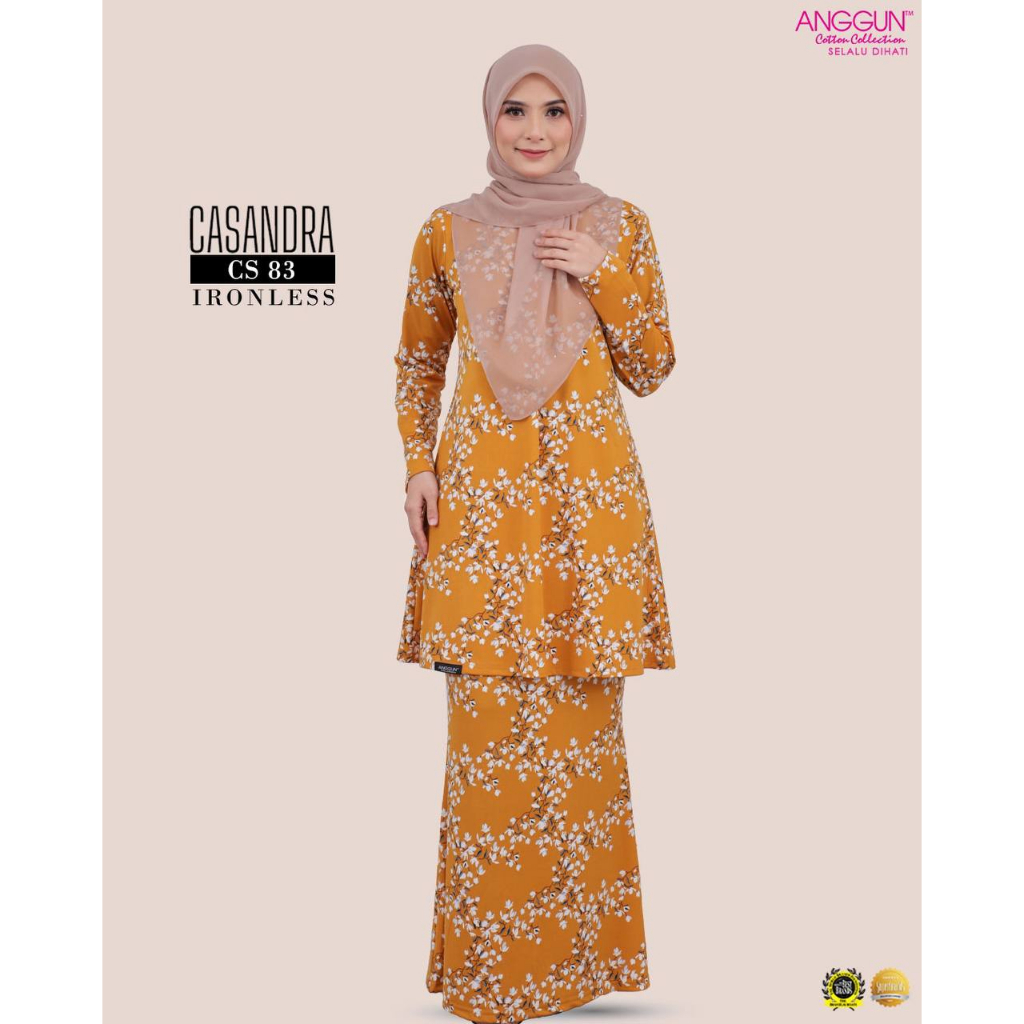 BAJU KURUNG IRONLESS PLUS SIZE 8XL DADA 55 RAYA 2023 CASANDRA ANGGUN ...