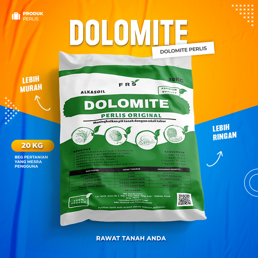 Dolomite Grade A++ dari Perlis 20kg | Baja dolomite | Kapur pertanian ...