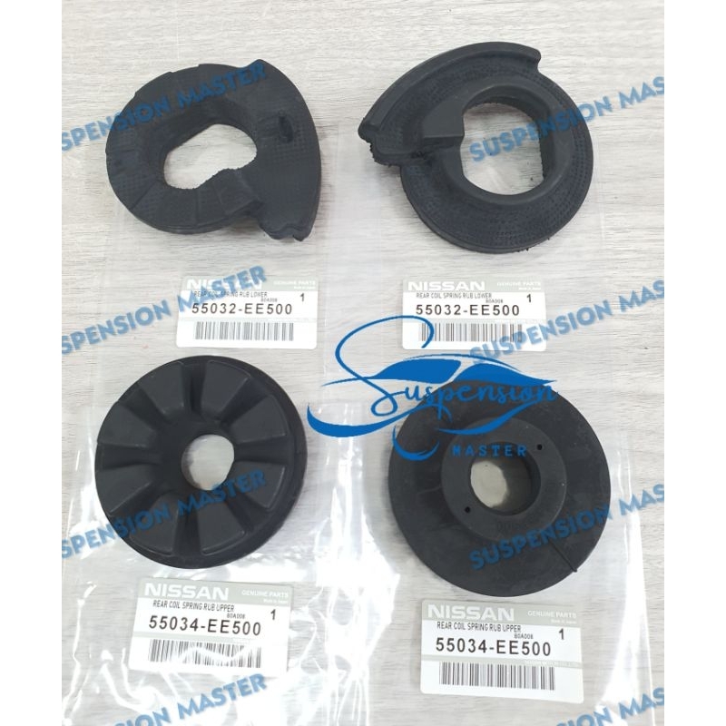 4 IN 1 SET - REAR COIL SPRING RUBBER UPPER /LOWER- NISSAN LATIO/LIVINA ...