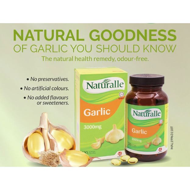 Naturalle Garlic 3000mg (220's) (Exp Date: 10/2026 | Shopee Malaysia