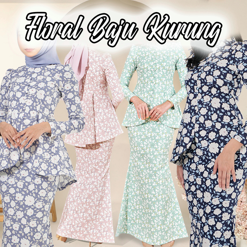 Lilac Sarah Kurung BajuRaya 2024 BAJU KURUNG Moden Ironless Kurung ...