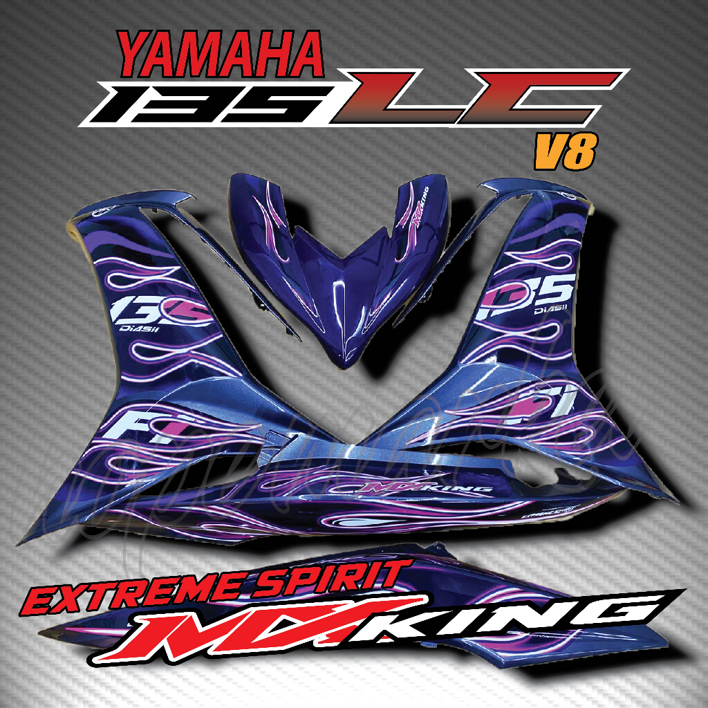 STRIPE MOTOR YAMAHA LC135 V8 MX KING TRIBAL LIGHT FIRE SPIRIT ( API ...