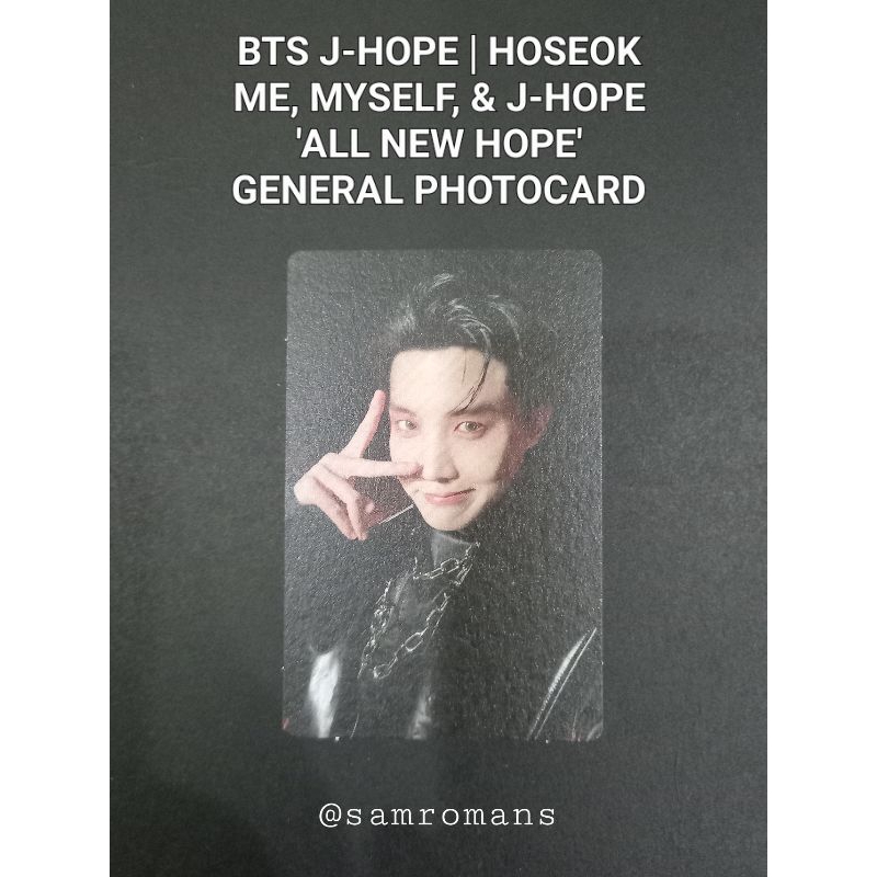 BTS J-HOPE | JUNG HOSEOK ME, MYSELF, & J-HOPE 'ALL NEW HOPE' GENERAL PHOTOCARD | Shopee Malaysia