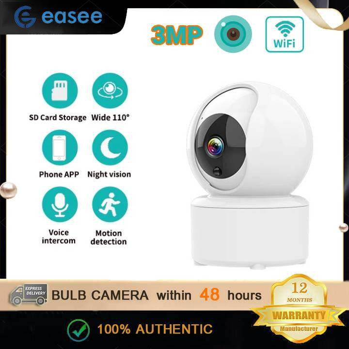 ICSee 3MP Smart PTZ Camera Version 360°Angle WiFi Night Vision Webcam ...