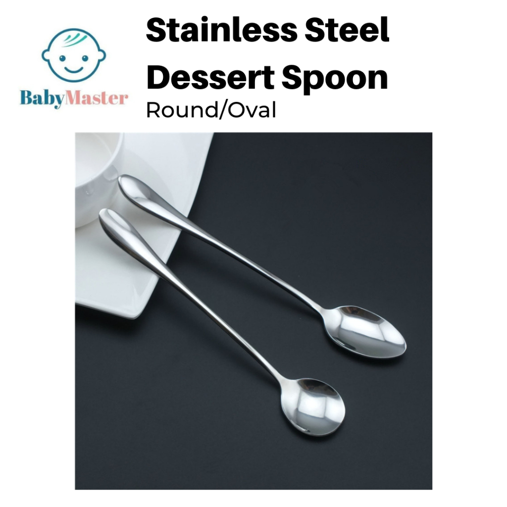Dessert Spoon Long Handle Ice Cream Dessert Sundae Spoons Kitchen ...