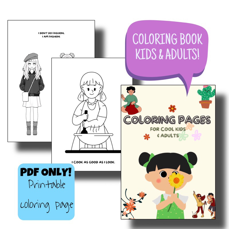 [PDF]PRINTABLE COLORING BOOK / PAGE FOR KIDS ADULTS. 53 PAGES BUKU ...
