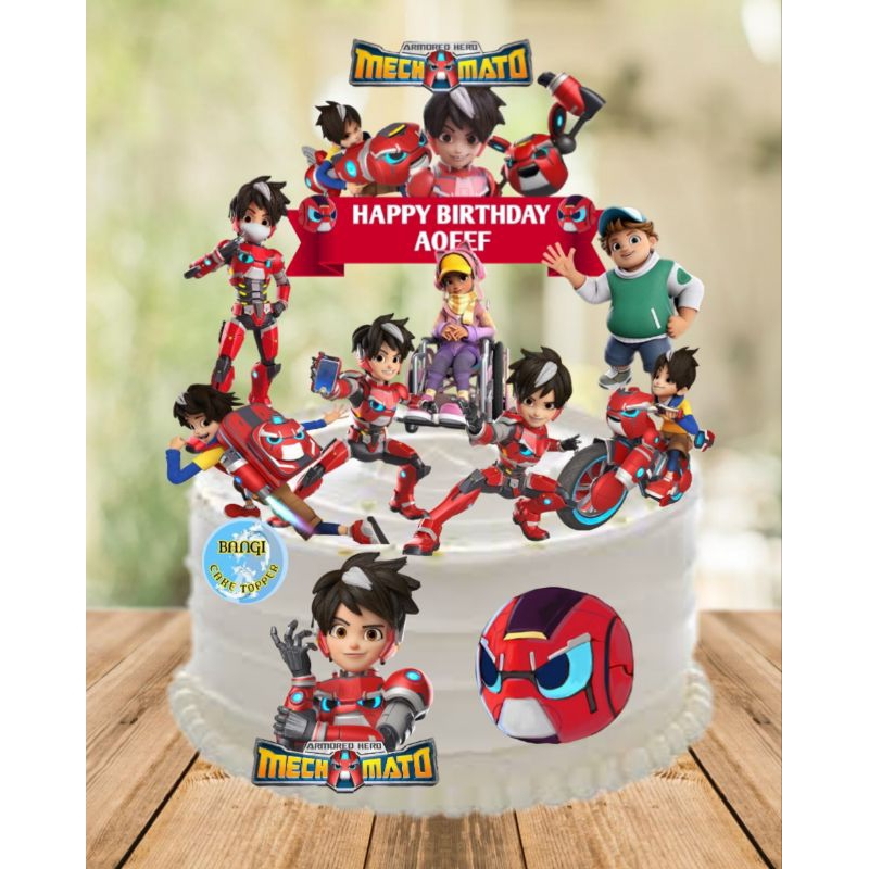 MECHAMATO CAKE TOPPER READY STOCK (FREE ADD NAME) | Shopee Malaysia