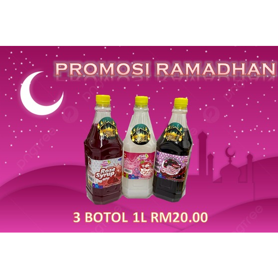 KORDIAL COMBO RAYA 3 BTL X 1L CORDIAL/ HAMPER / KORDIAL MANIS JIMAT DAN ...