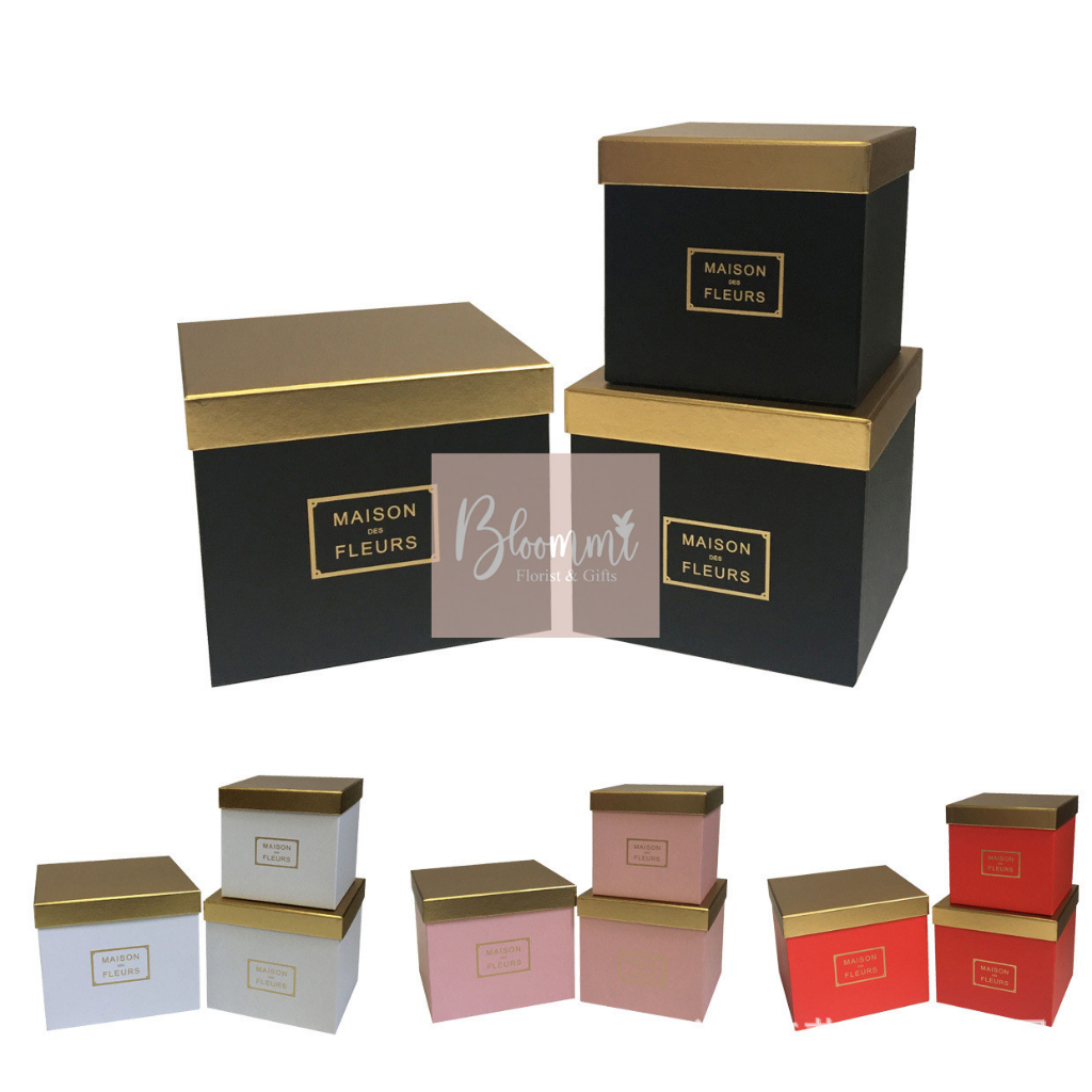 SQUARE MAISON Flower Box / Gift Box Set (3in1) | Shopee Malaysia