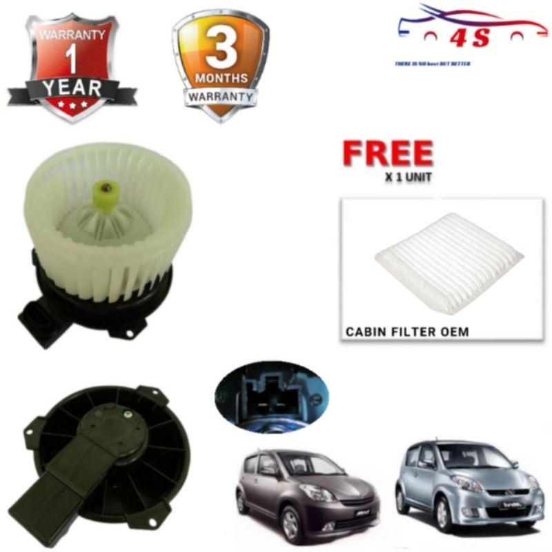 3 MONTH WARRANTY PERODUA MYVI 2005-2010 AIRCOND BLOWER MOTOR COMPLETE SET 🌞AFTERMARKET🌞 | Shopee ...