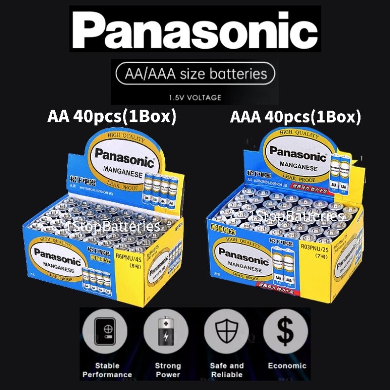 [Wholesale Price] Panasonic Extra Heavy Duty AA / AAA 1.5V Carbon Zinc Batteries | Shopee Malaysia