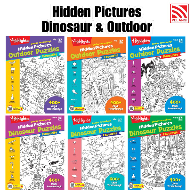 [MBO] Hidden Pictures Farm / Space / Dinosaur & Outdoor Puzzles Set (BI ...