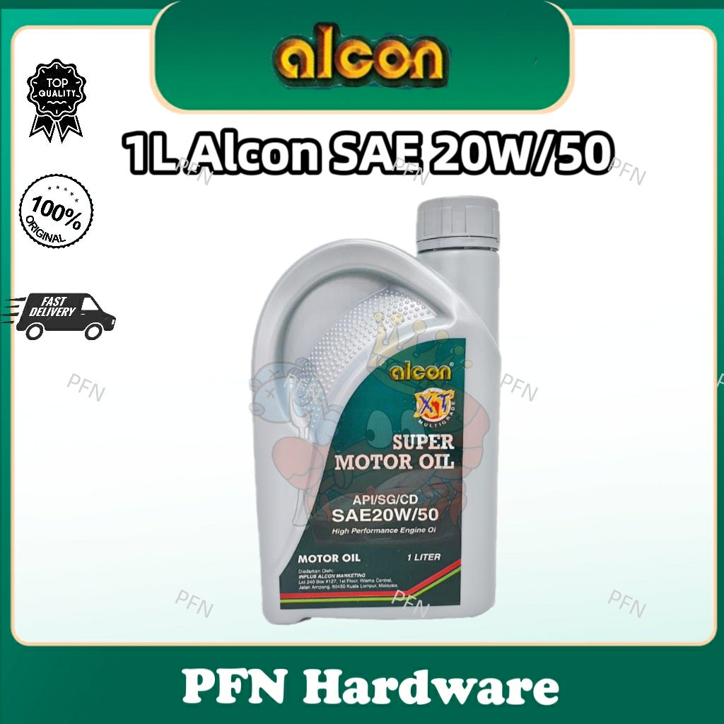 💥READY STOCK💥 Alcon Super Motor Oil SAE 20W/50 (1L) API/SG/CD ...