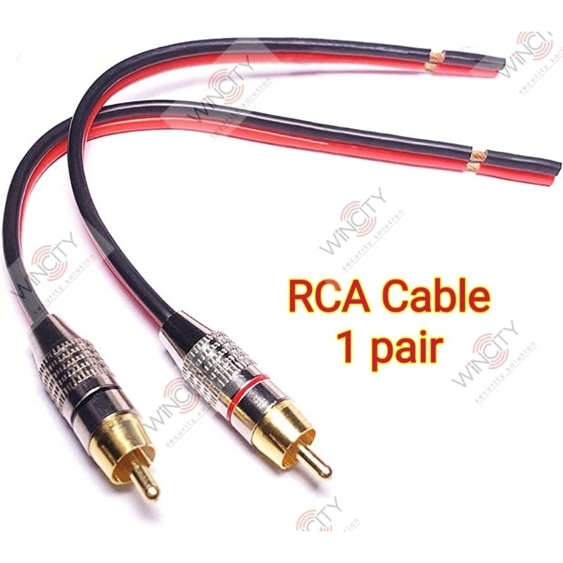 WSS (1pair) RCA Cable Speaker 30cm | Shopee Malaysia