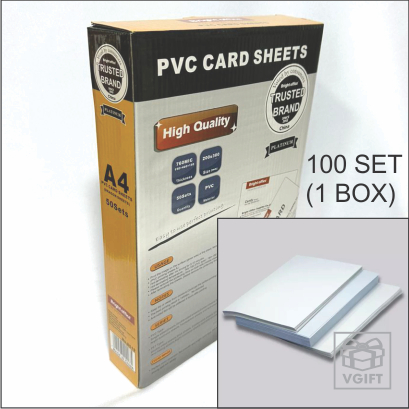 [100 Set ] A4 PVC ID card material - White - 0.76mm - Inkjet Printing | Shopee Malaysia