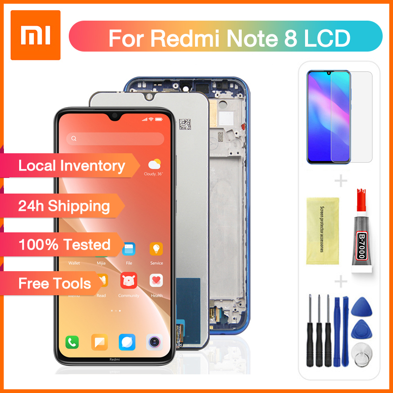 ORIGINAL LCD with Frame For Redmi Note 8 LCD Touch Display Screen Digitizer Assembly Replacement ...