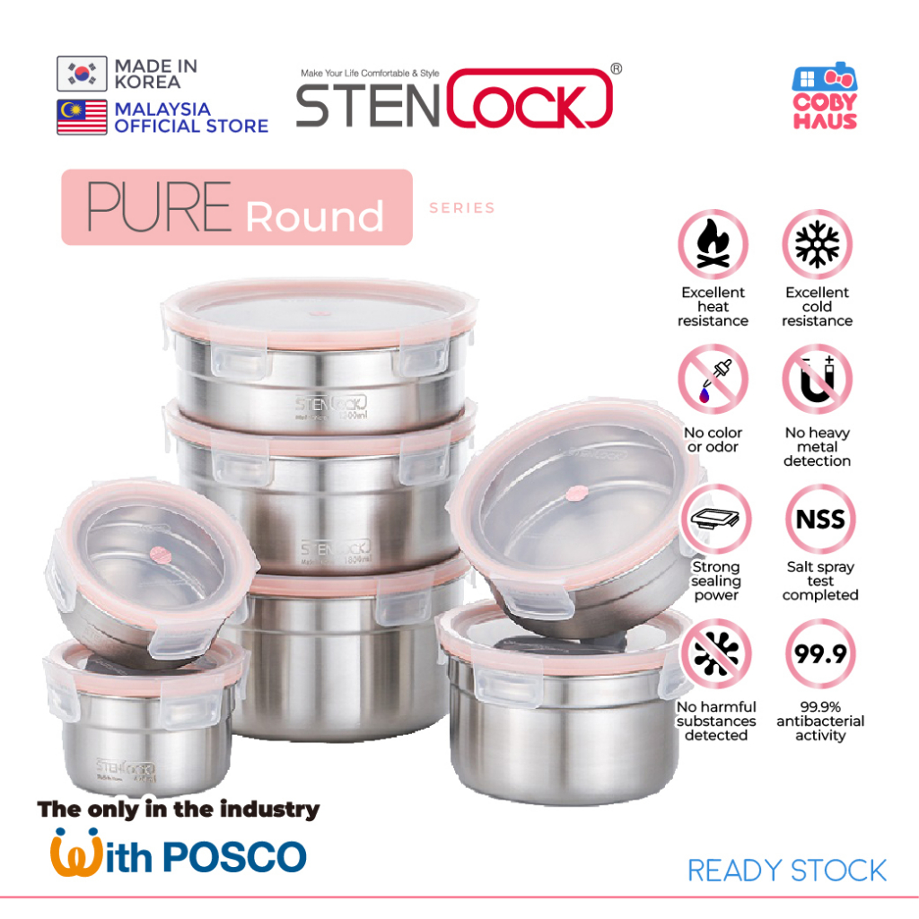 STENLOCK Stainless Steel Container Korea Pure Food Container Stainless Steel Container With Lid ...