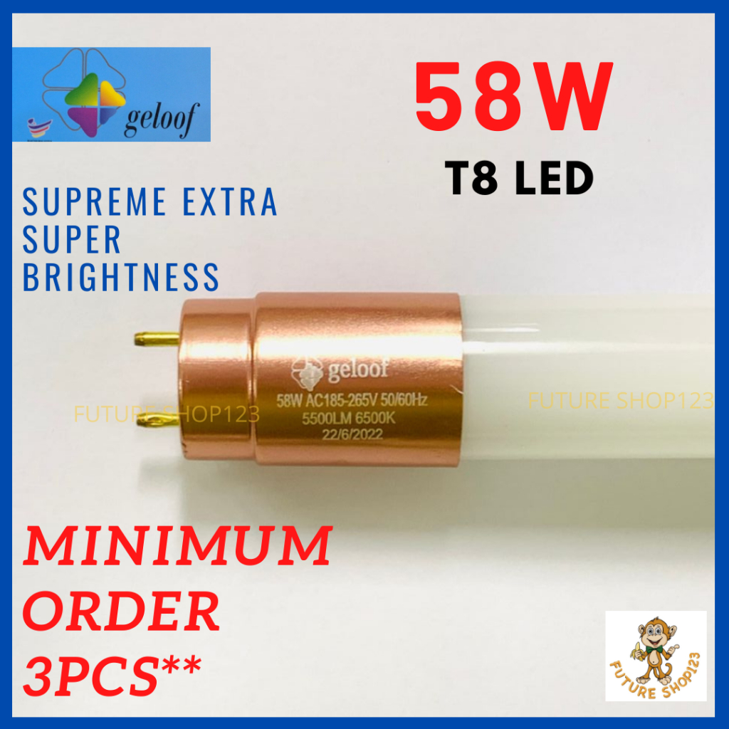 GELOOF/NIPPONII 35w 48w 58w LED T8 Extra Super Bright Tube Lampu ...