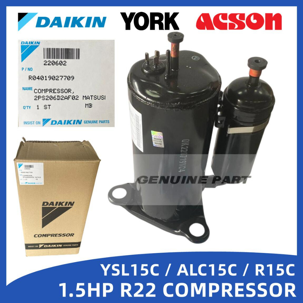 DAIKIN YORK ACSON 1.5HP R22 COMPRESSOR 2PS206D2AF02 MATSUSHITA ...