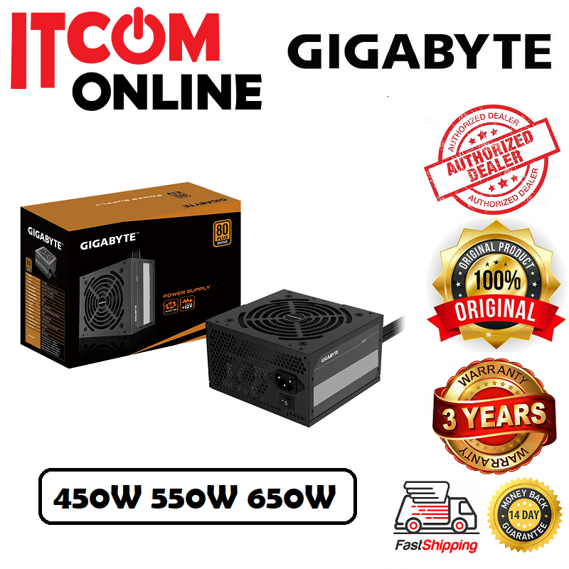GIGABYTE P450B P550B P650B 450W 550W 650W 80PLUS BRONZE POWER SUPPLY ...