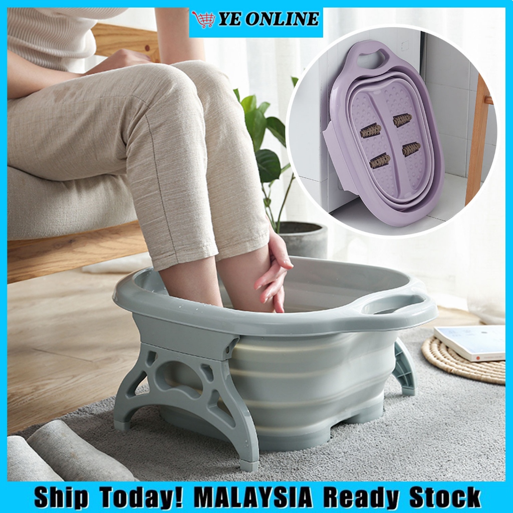 Foldable Foot Bath Soak Massage Bucket Spa Basin Feet Leg Healthy ...