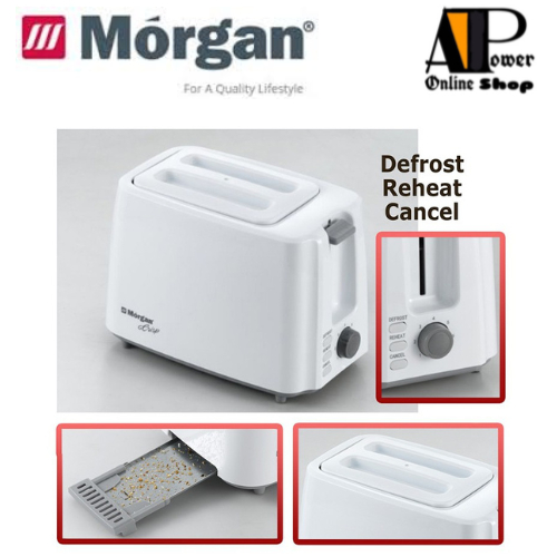 MORGAN Bread Toaster With Cover - MTS 22A (White) | Shopee Malaysia