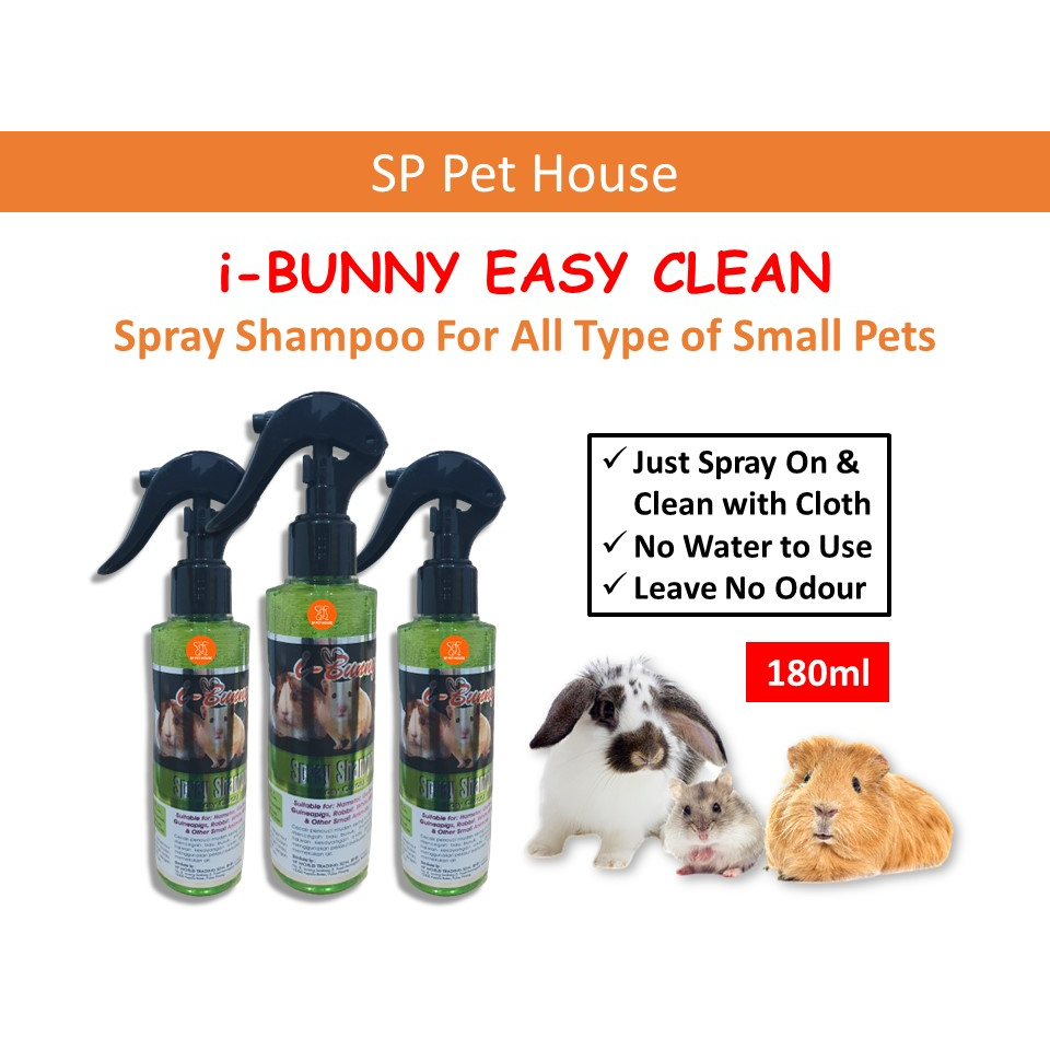 I-Bunny Small Animal Spray Shampoo 180ml / i-Bunny Easy Clean Spray ...