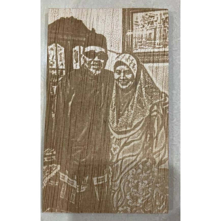 Gambar ukiran laser kayu wooden photo laser 10cm x 10cm | Shopee Malaysia