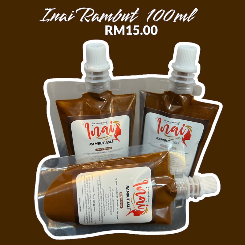 Inai Rambut Asli 100ML - Ready Stock Postage Today | Shopee Malaysia