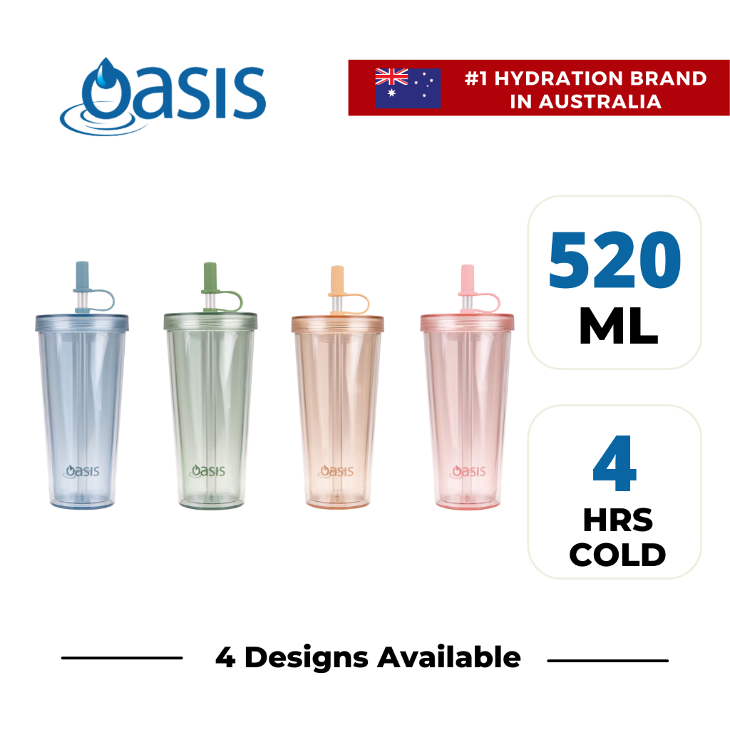 Oasis Insulated Smoothie Tumbler with Straw 520ML | Shopee Malaysia