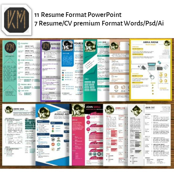 [Resume/CV/CL] Total 19 Templates + Free Gift (Mixed Format PowerPoint ...