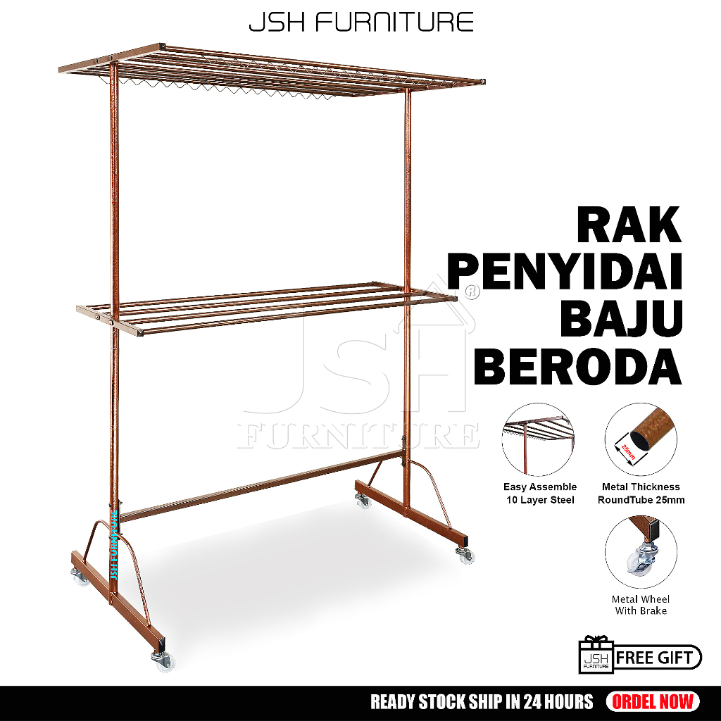 Rak Penyidai Baju JSH CH1 - Cloth Hanger Stand Ampaian Baju Penyangkut ...