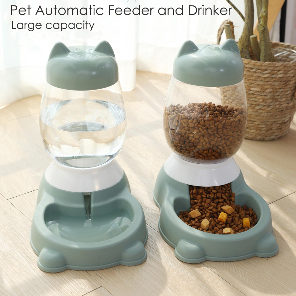Pet Automatic Feeder and Drinker Large Capacity For Dogs&Cats | Shopee ...