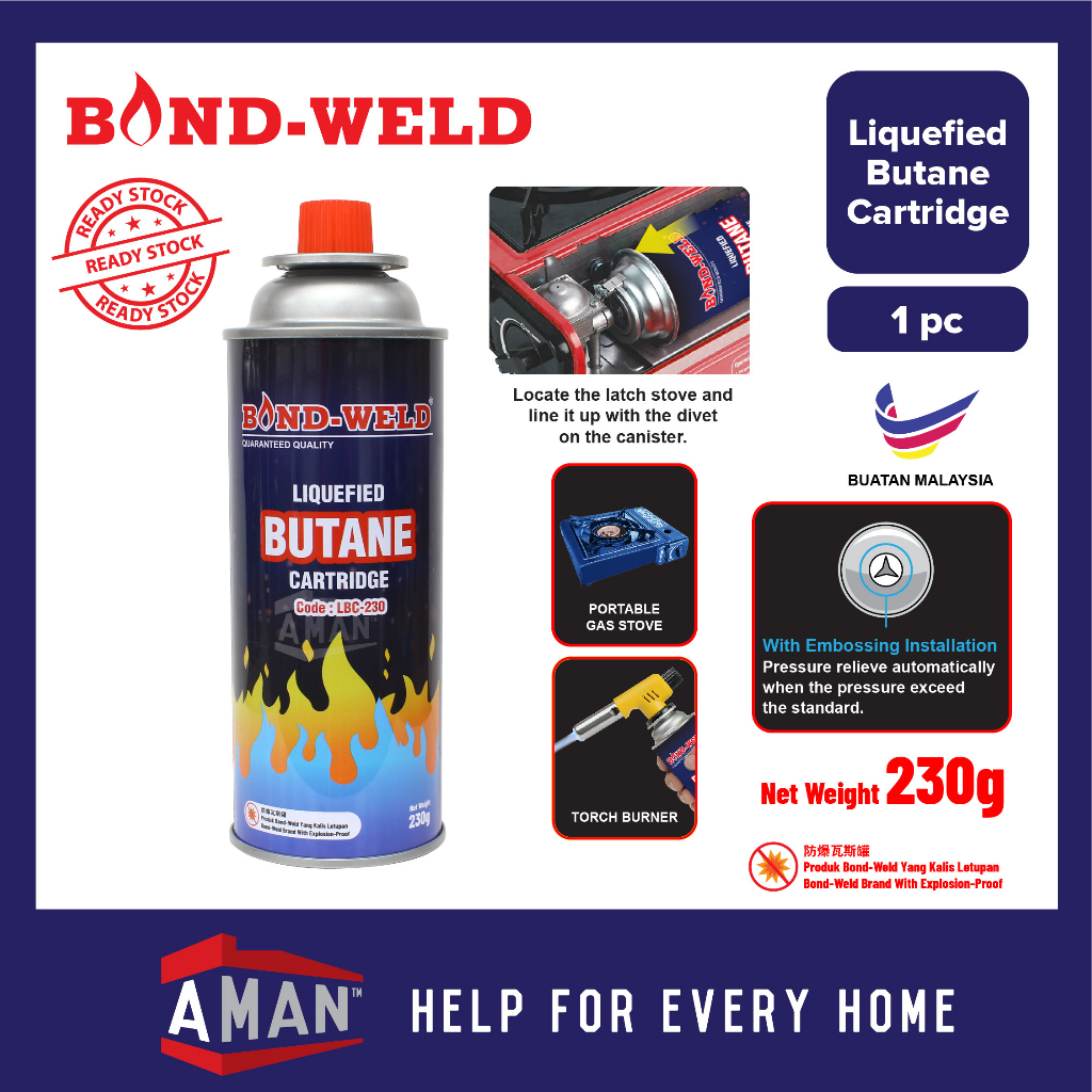 BOND WELD Liquefied Butane Gas Cartridge Gas Bottle Gas Torch Gas Tin ...