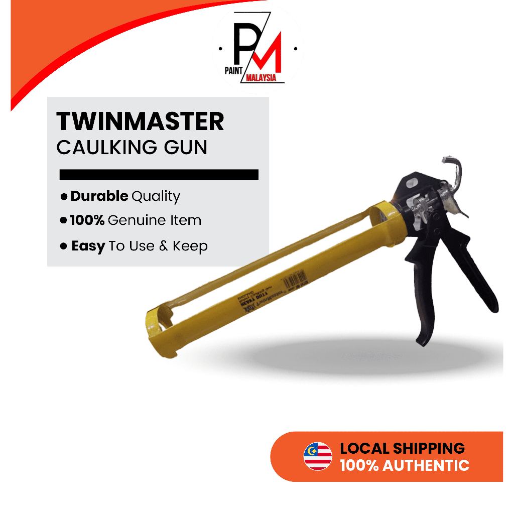 TWINMASTER Heavy Duty Caulking Gun Silicone Gun For Pressing Inject ...