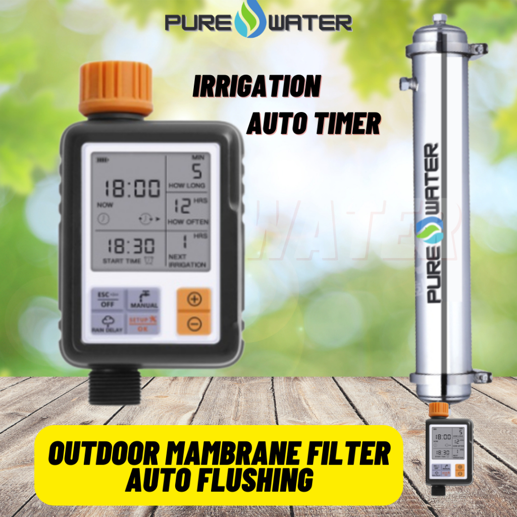 UF Membrane Stainless Steel Outdoor Water Filter Auto Timer Backwash Garden Irrigation ...