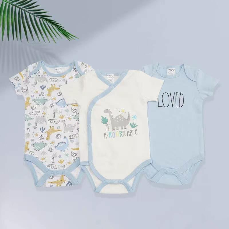 Sunnozy Newborn Baby 3pcs Bodysuit Onesie Jumpsuit Romper Cotton Soft ...