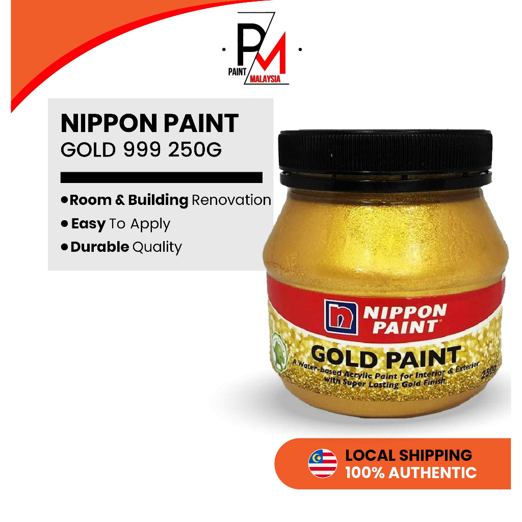 NIPPON Gold Paint 999 250G Gold Water Base UV Protection Gold Paint Cat ...