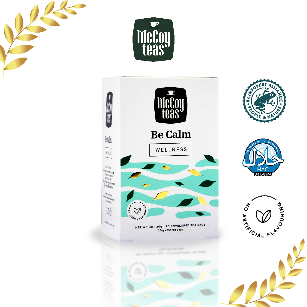 McCoy "Be Calm" Wellness Tea Individually Wrapped Teabag Halal ...