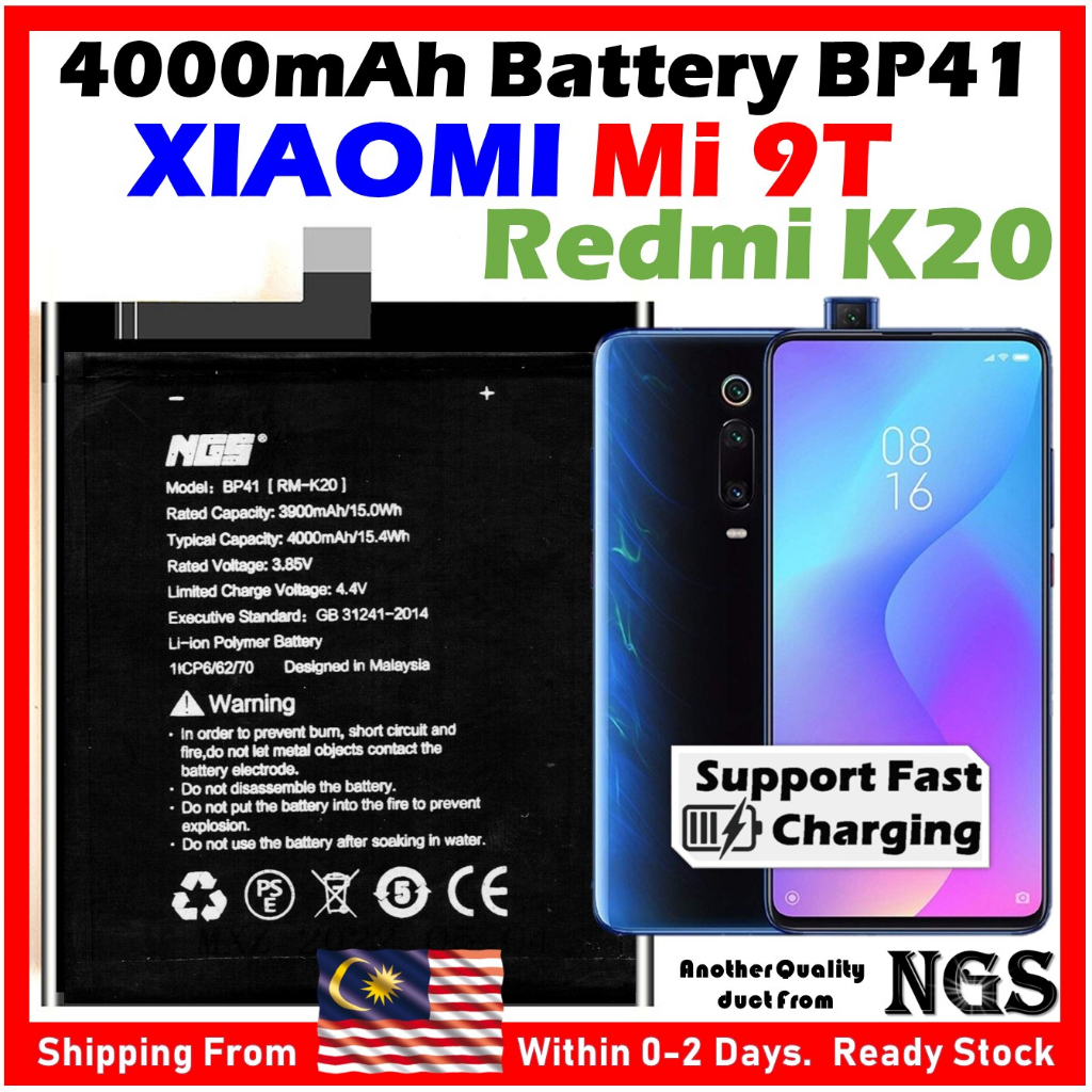 ORIGINAL NGS Brand 4000mAh Battery BP41 Compatible For XIAOMI Mi 9T ...