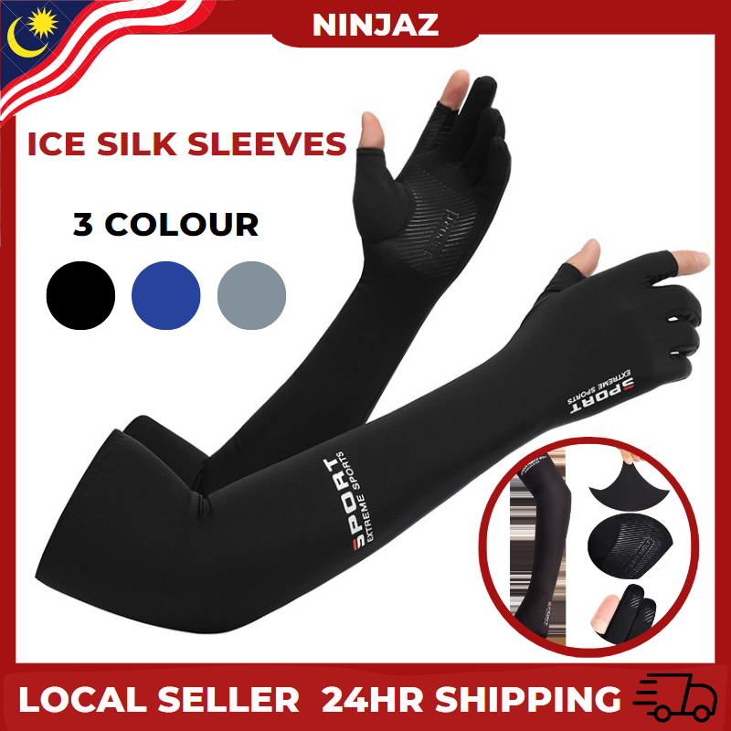 Slim Cooling Hand Sock UV Protection Arm Sleeves Men Sport Outdoor ...