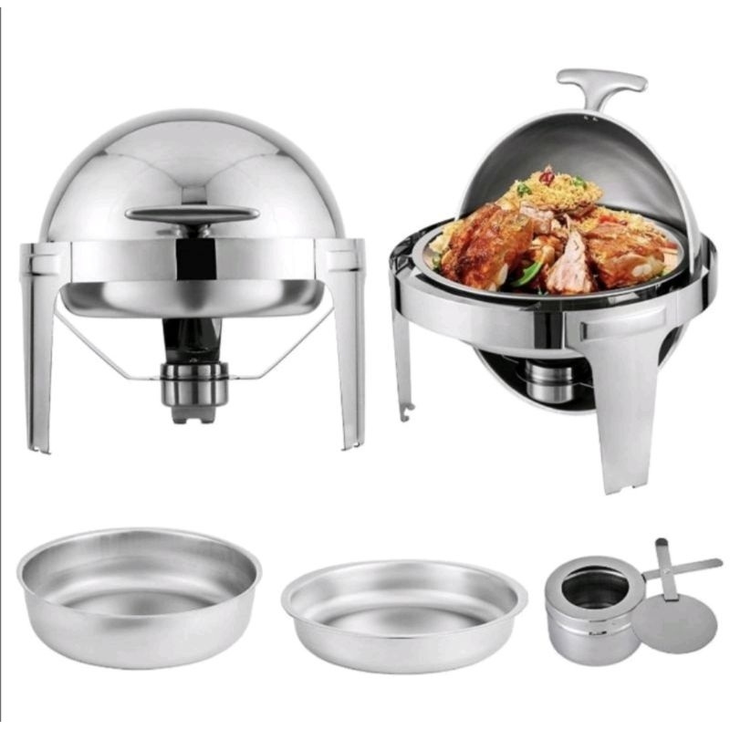S/S Round Top Buffet | Round Chafing Dish Food Pan | Bekas Lauk | Bekas ...