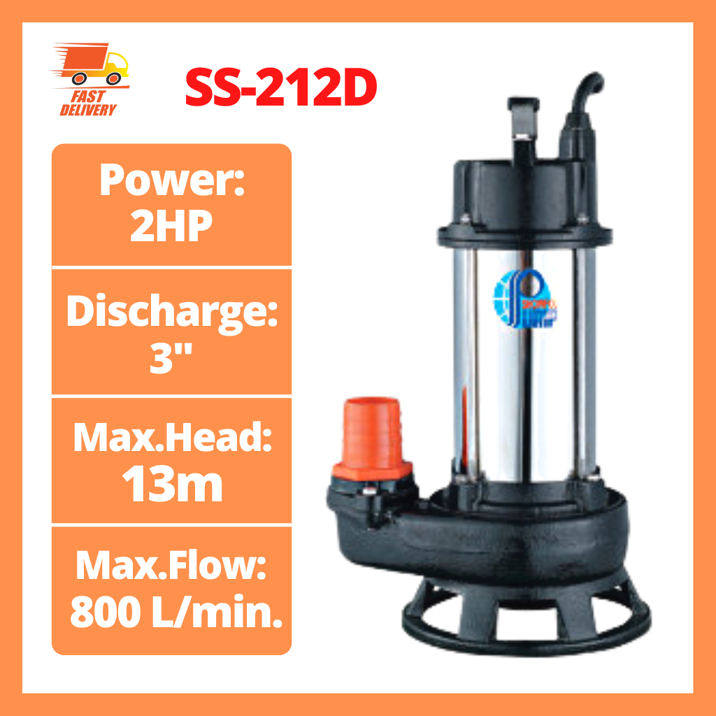 SHOWFOU SS-212D 3" 2HP 240V TAIWAN Submersible Pump | Shopee Malaysia